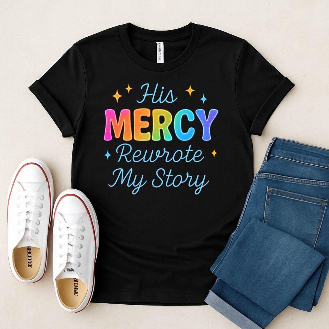 His Mercy Rewrote My Story PNG: Christian Sublimation Design (instant ...