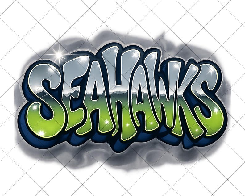 Seattle Graffiti PNG: Football Design Digital Download - Etsy