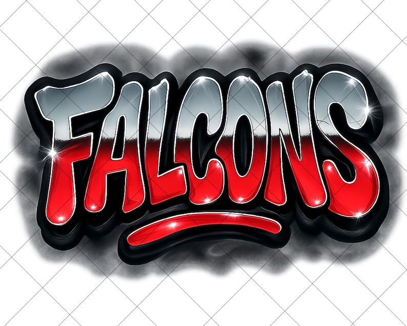 Falcons Graffiti PNG: Football Design Digital Download - Etsy
