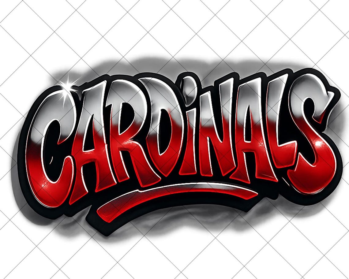 Cardinals Graffiti PNG: Football Design Digital Download - Etsy