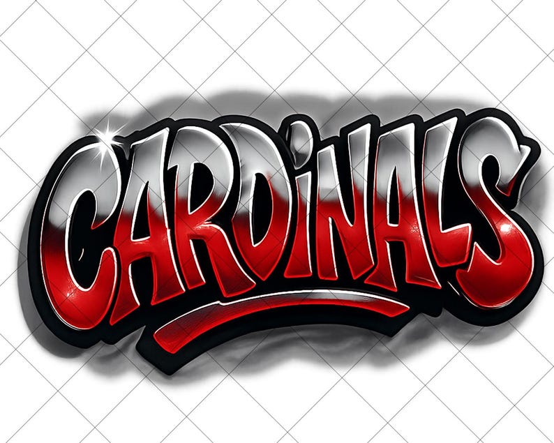 Cardinals Graffiti PNG: Football Design Digital Download - Etsy