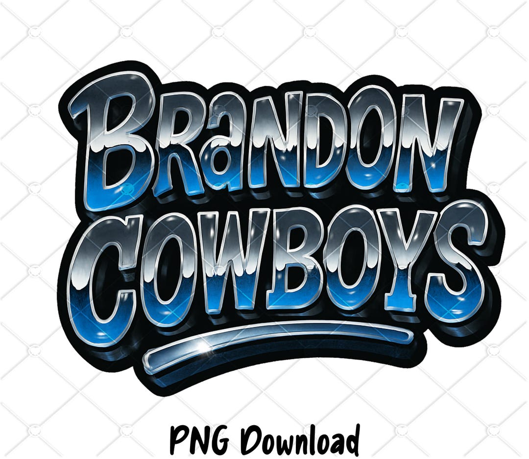 Brandon Cowboys Graffiti PNG: Football Design Digital Download - Etsy