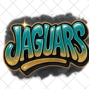 Jaguars Graffiti PNG: Football Design Digital Download - Etsy