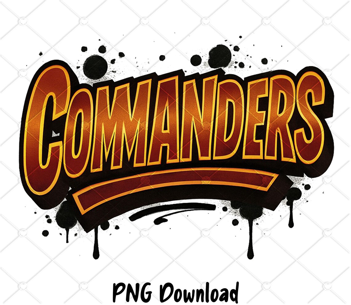 Commanders Urban Graffiti PNG: Football Design Digital Download - Etsy