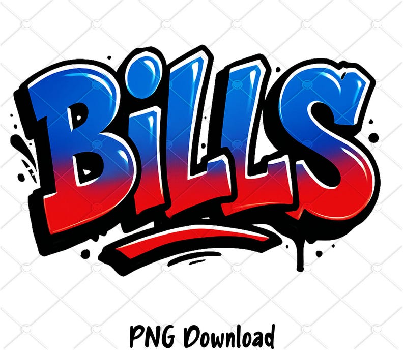 Bills Urban Graffiti PNG: Football Design Digital Download - Etsy