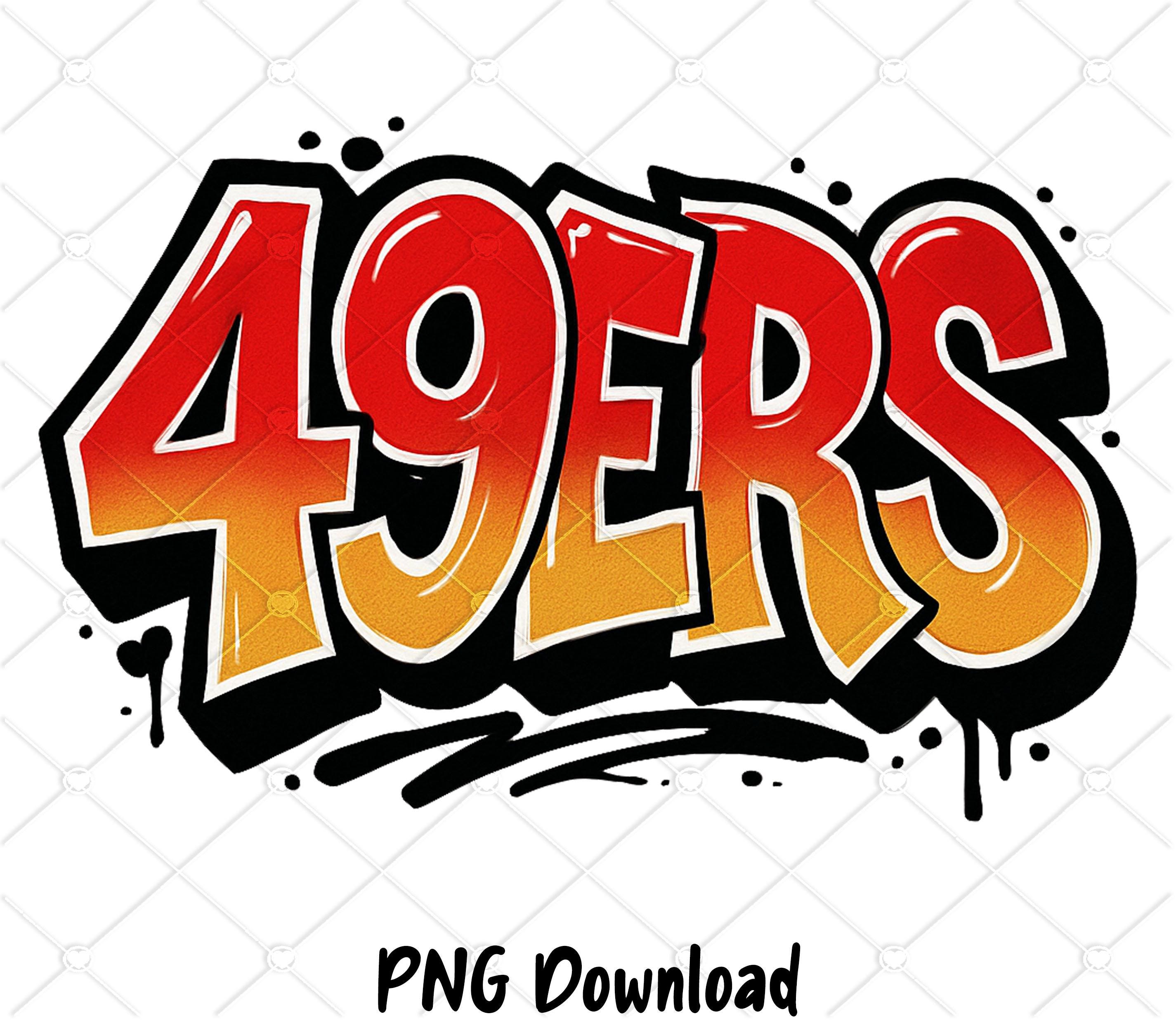 Niners Urban Graffiti PNG: Football Design Digital Download - Etsy
