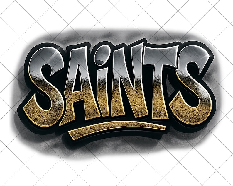 Saints Graffiti PNG: Football Design Digital Download - Etsy