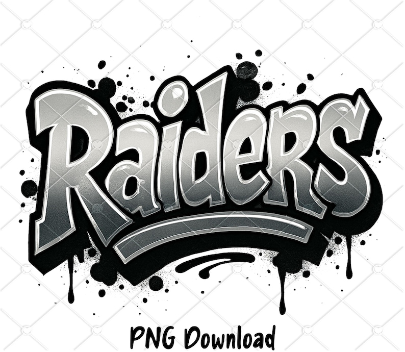 Raiders Urban Graffiti PNG: Football Design Digital Download - Etsy