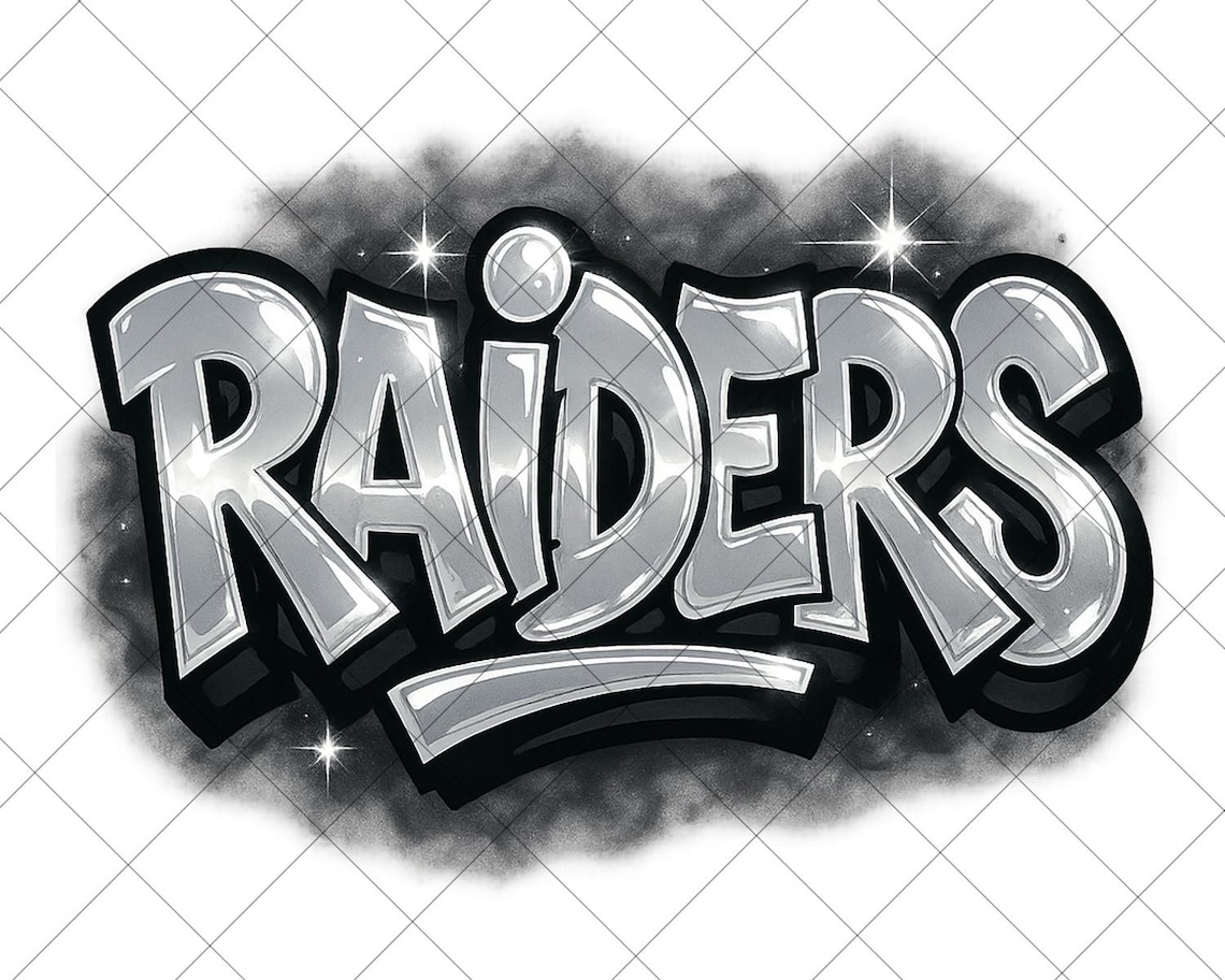 Raiders Graffiti PNG: Football Design Digital Download - Etsy