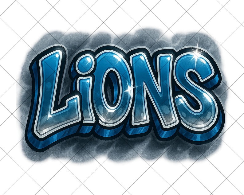 Lions Graffiti PNG: Football Design Digital Download - Etsy