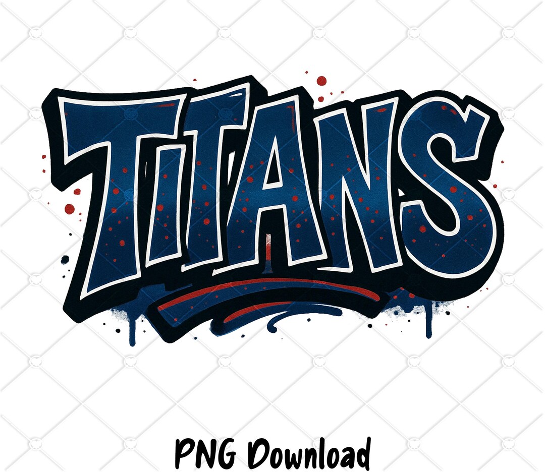 Titans Urban Graffiti PNG: Football Design Digital Download - Etsy