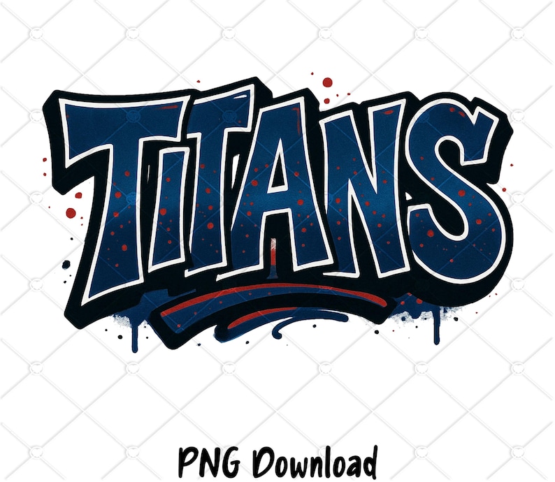 Titans Urban Graffiti PNG: Football Design Digital Download - Etsy