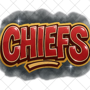 Chiefs Graffiti PNG: Football Design Digital Download - Etsy