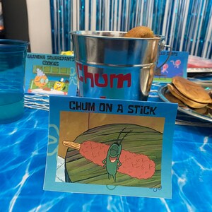SPONGEBOB FOOD LABELS- 12 Labels - Etsy