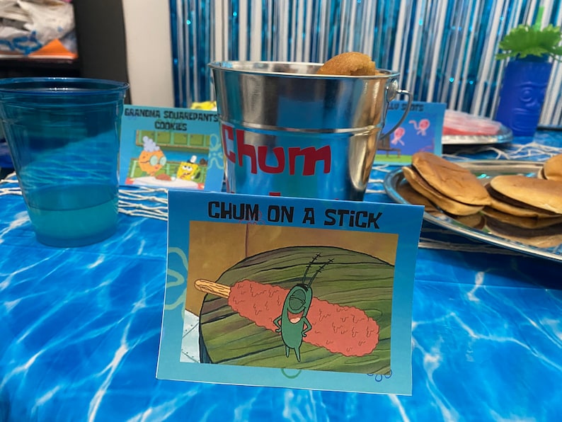 SPONGEBOB FOOD LABELS- 12 Labels - Etsy