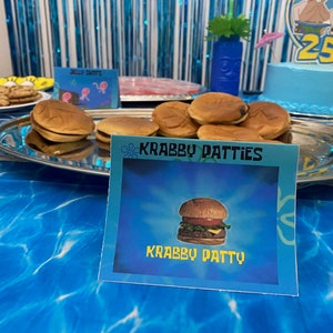 SPONGEBOB FOOD LABELS- 12 Labels - Etsy