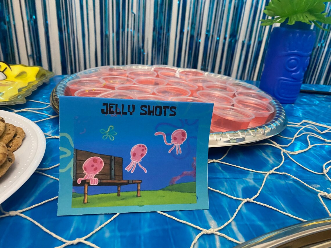 SPONGEBOB FOOD LABELS- 12 Labels - Etsy