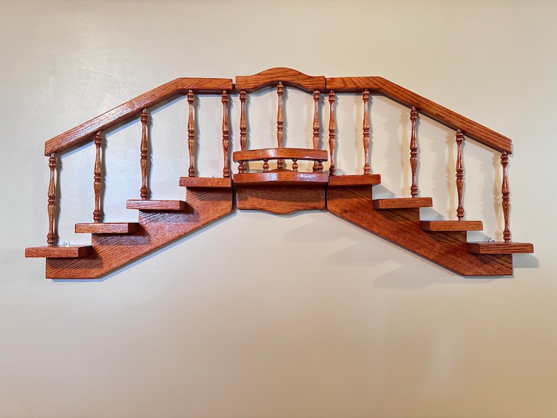 Amish Made Wood Staircase Step Shelf - Etsy