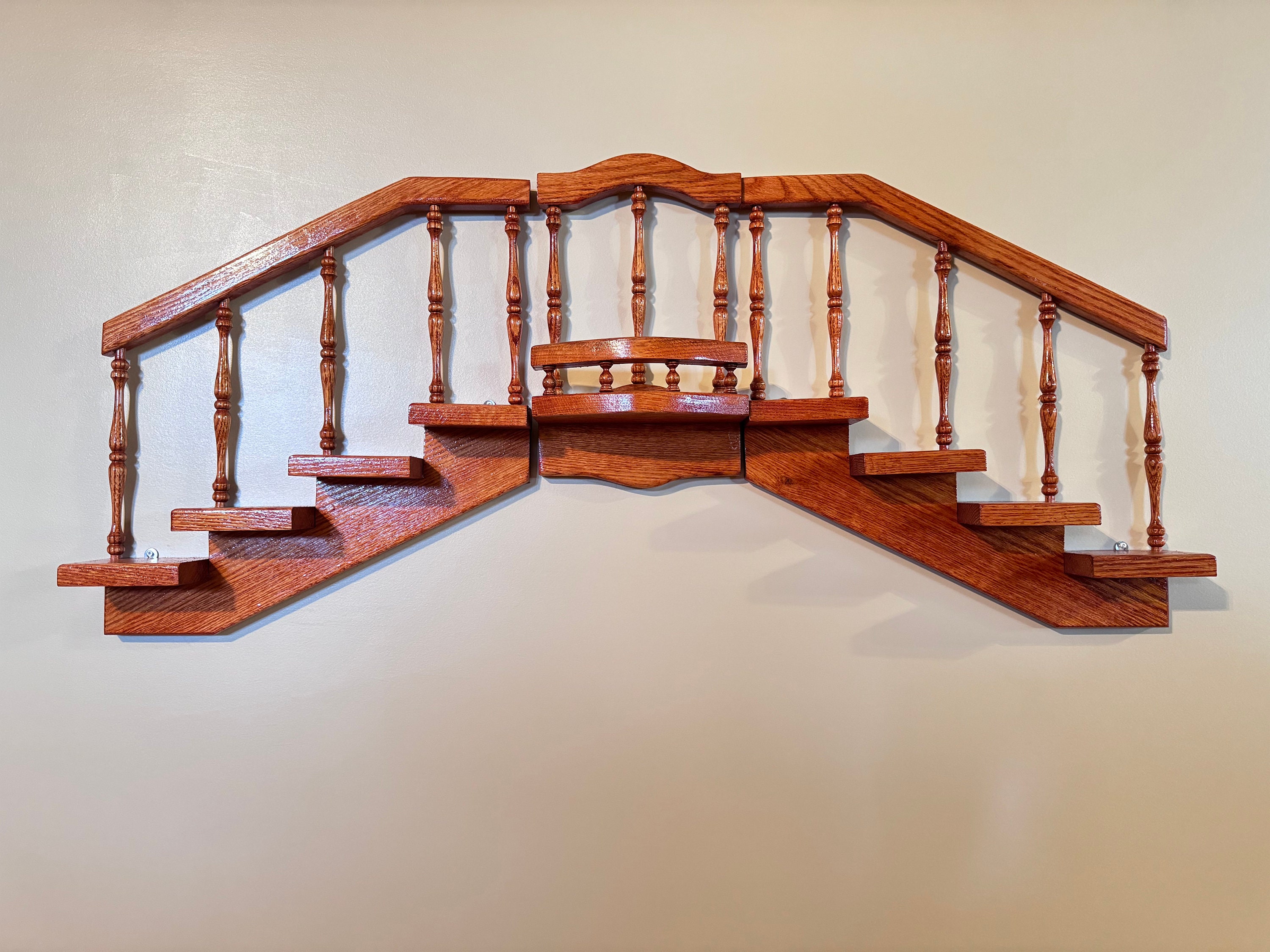 Amish Made Wood Staircase Step Shelf - Etsy