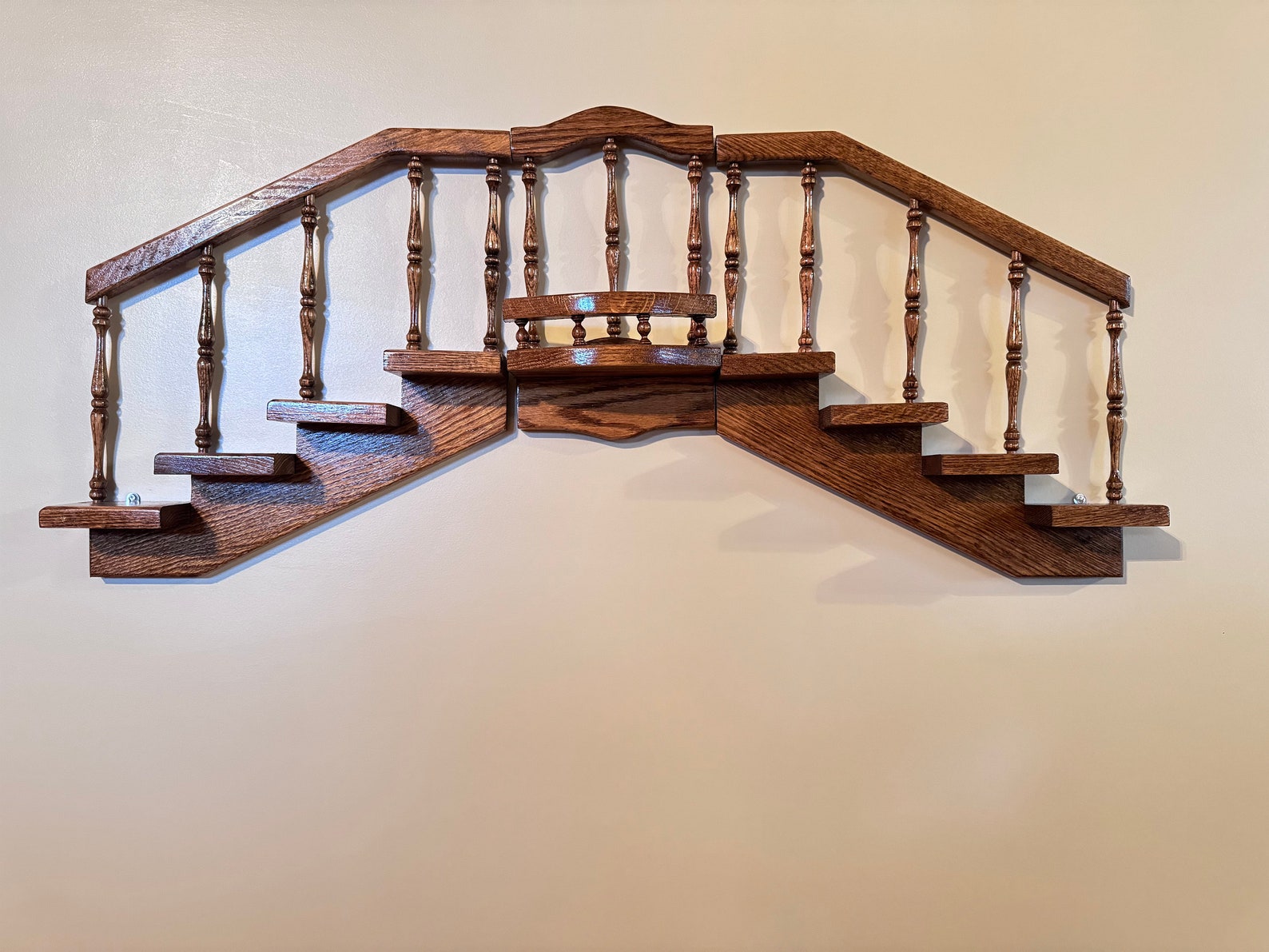 Amish Made Wood Staircase Step Shelf - Etsy