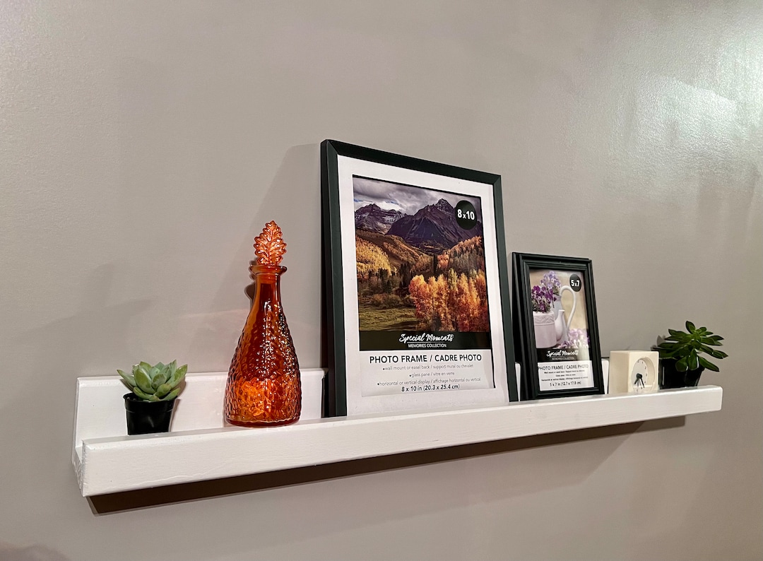 Wood Floating Picture Ledge | Picture Shelf | Display Shelf - Etsy