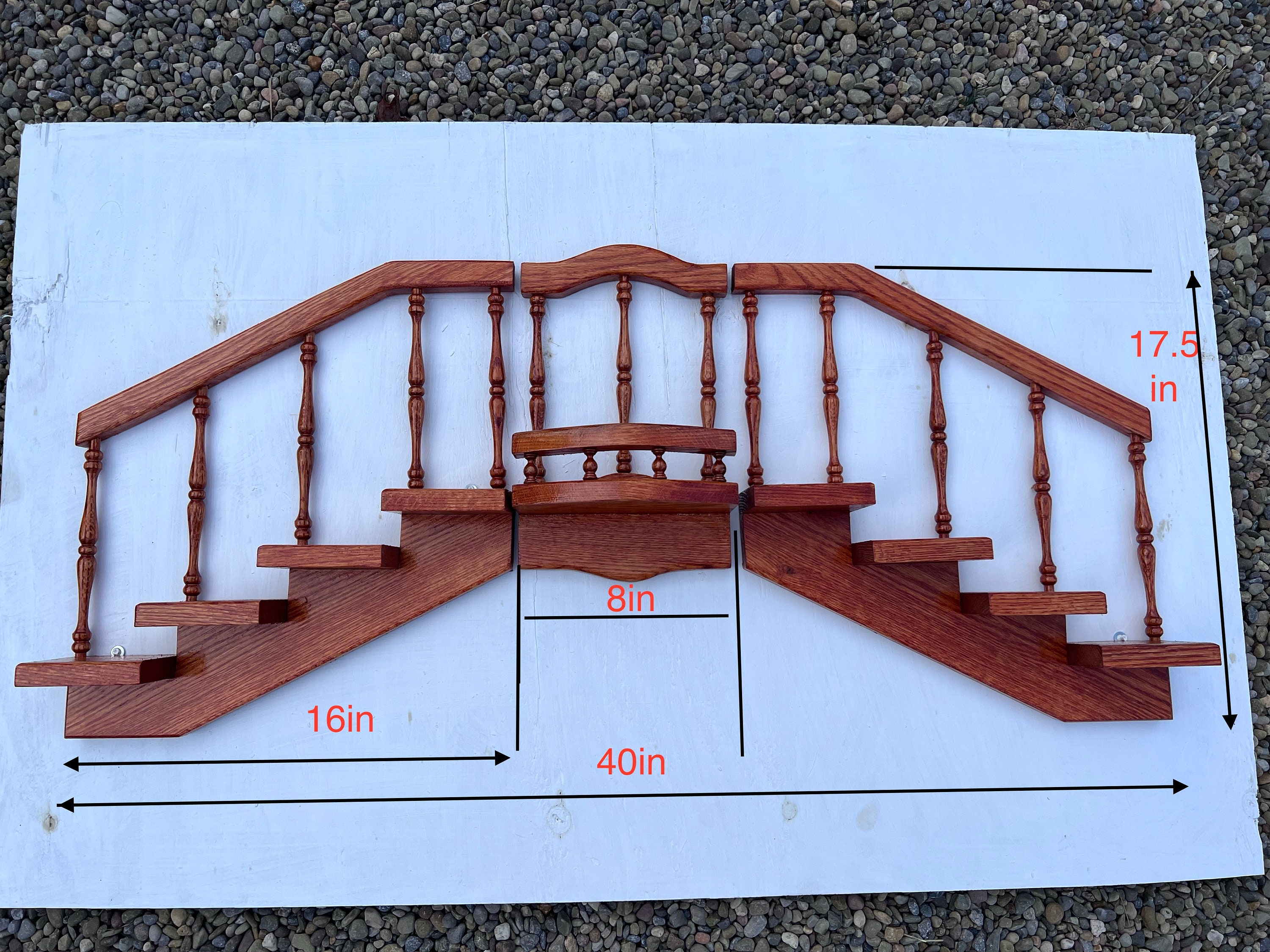 Amish Made Wood Staircase Step Shelf - Etsy