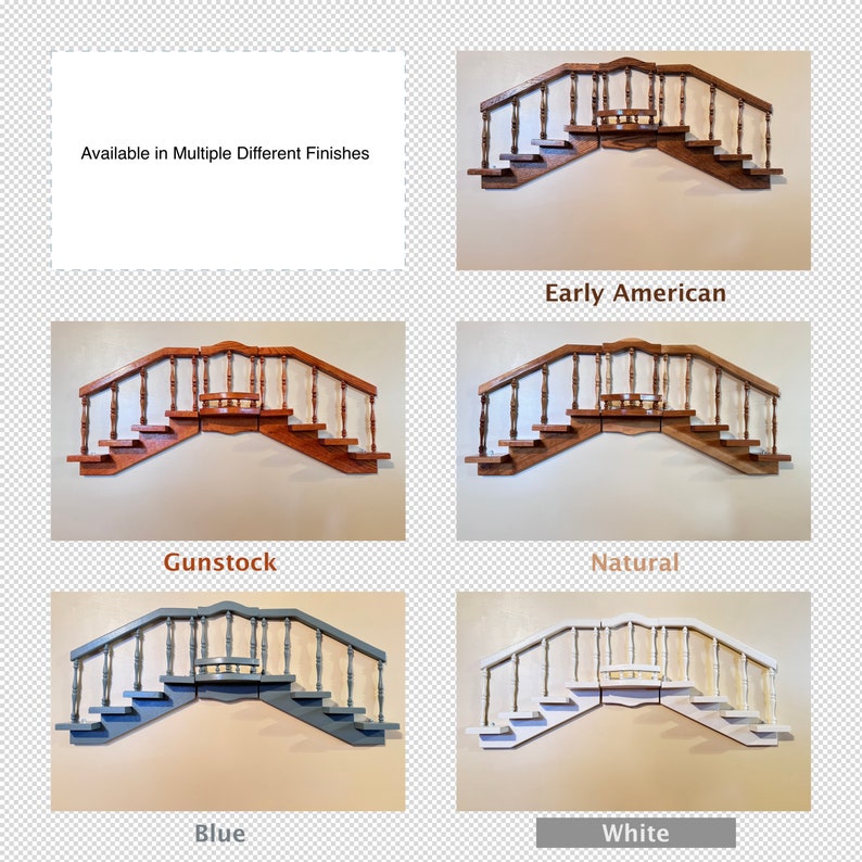 Amish Made Wood Staircase Step Shelf - Etsy