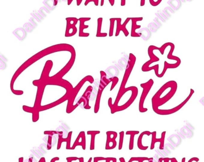 Be Like Barbie~ SVG PNG Pdf~silhouette~cutting Machine~cricut - Etsy