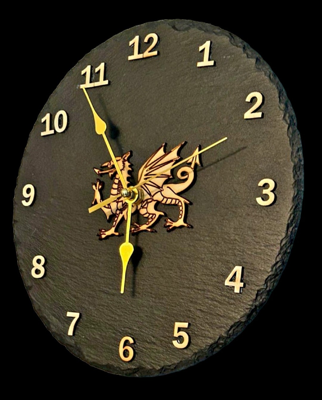 Welsh Dragon Slate Clock - Etsy