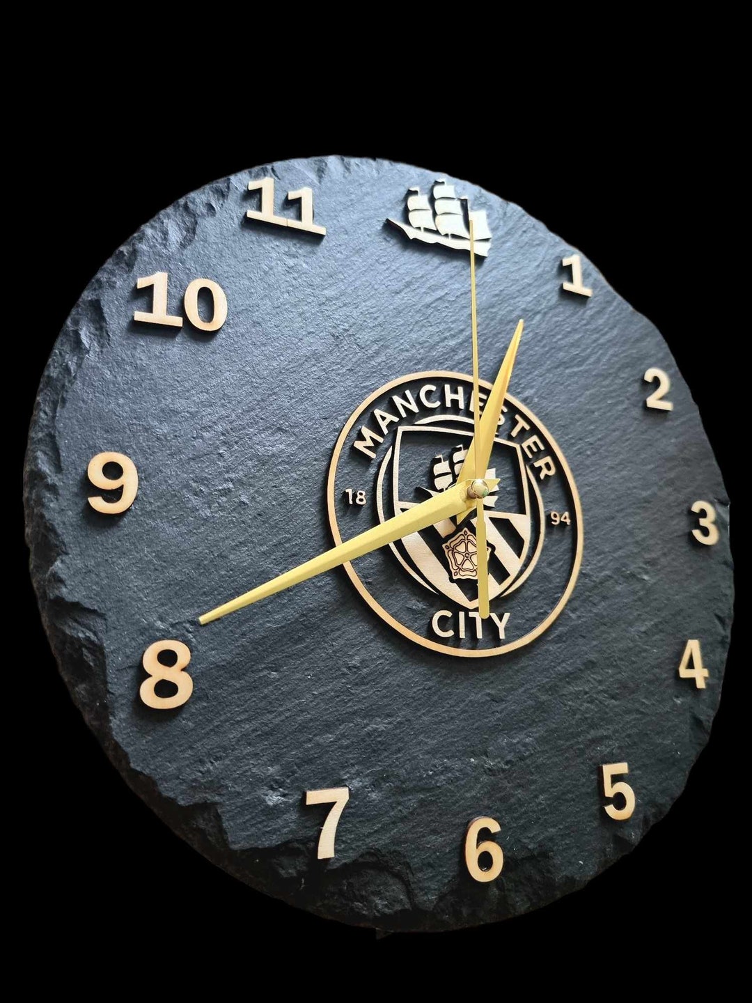 Manchester City Slate Clock - Etsy UK