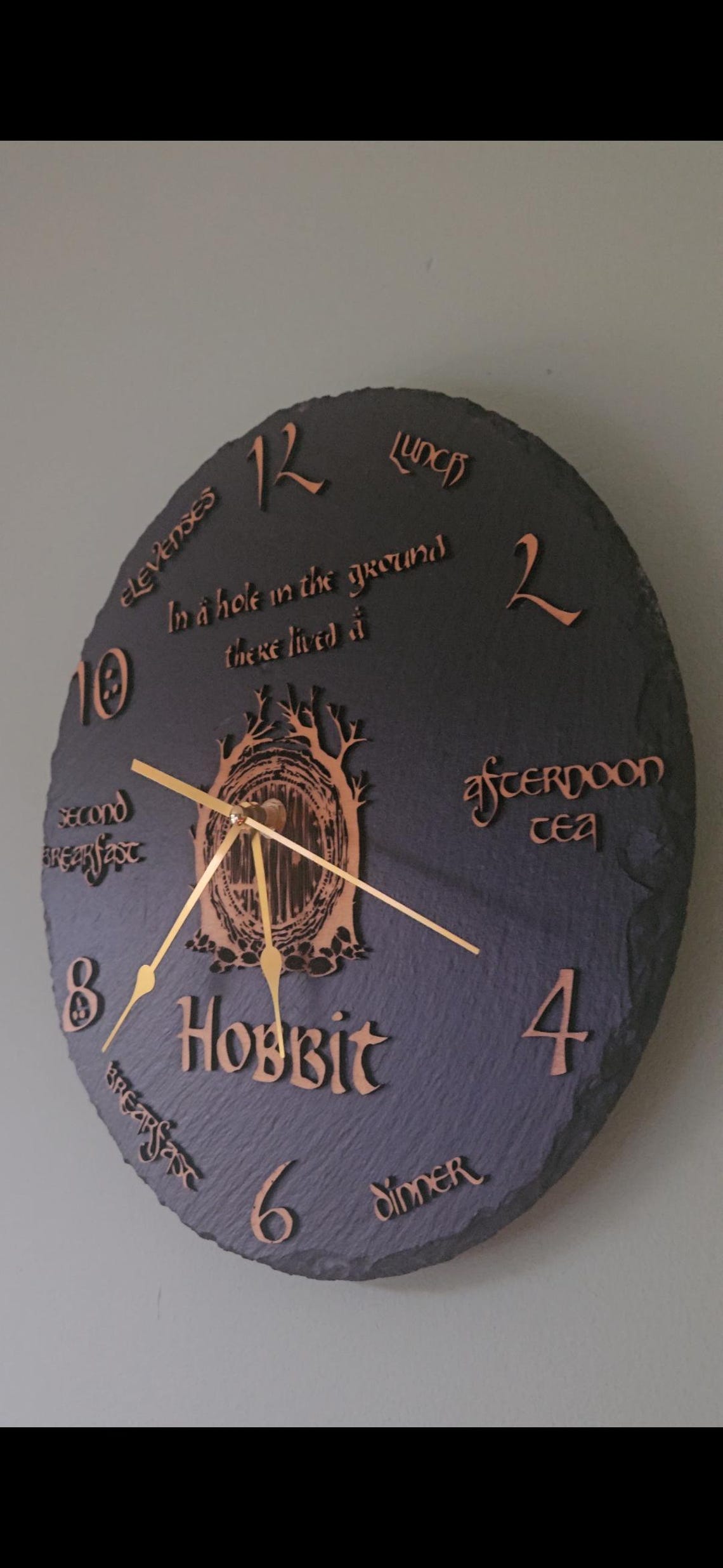 The Hobbit Slate Clock - Etsy