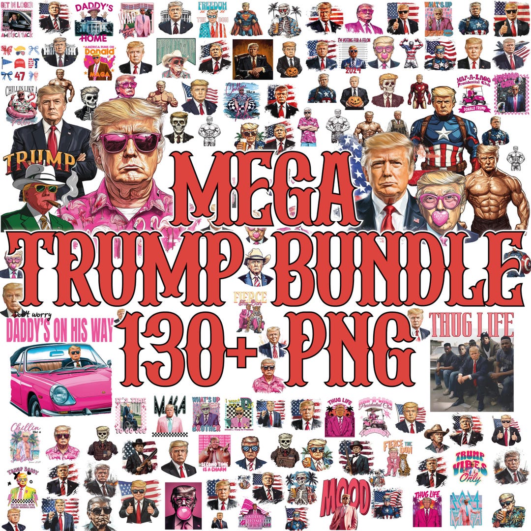 Pink Trump Bundle, Trump Bubble Gum,president Donald Trump PNG, Trump ...