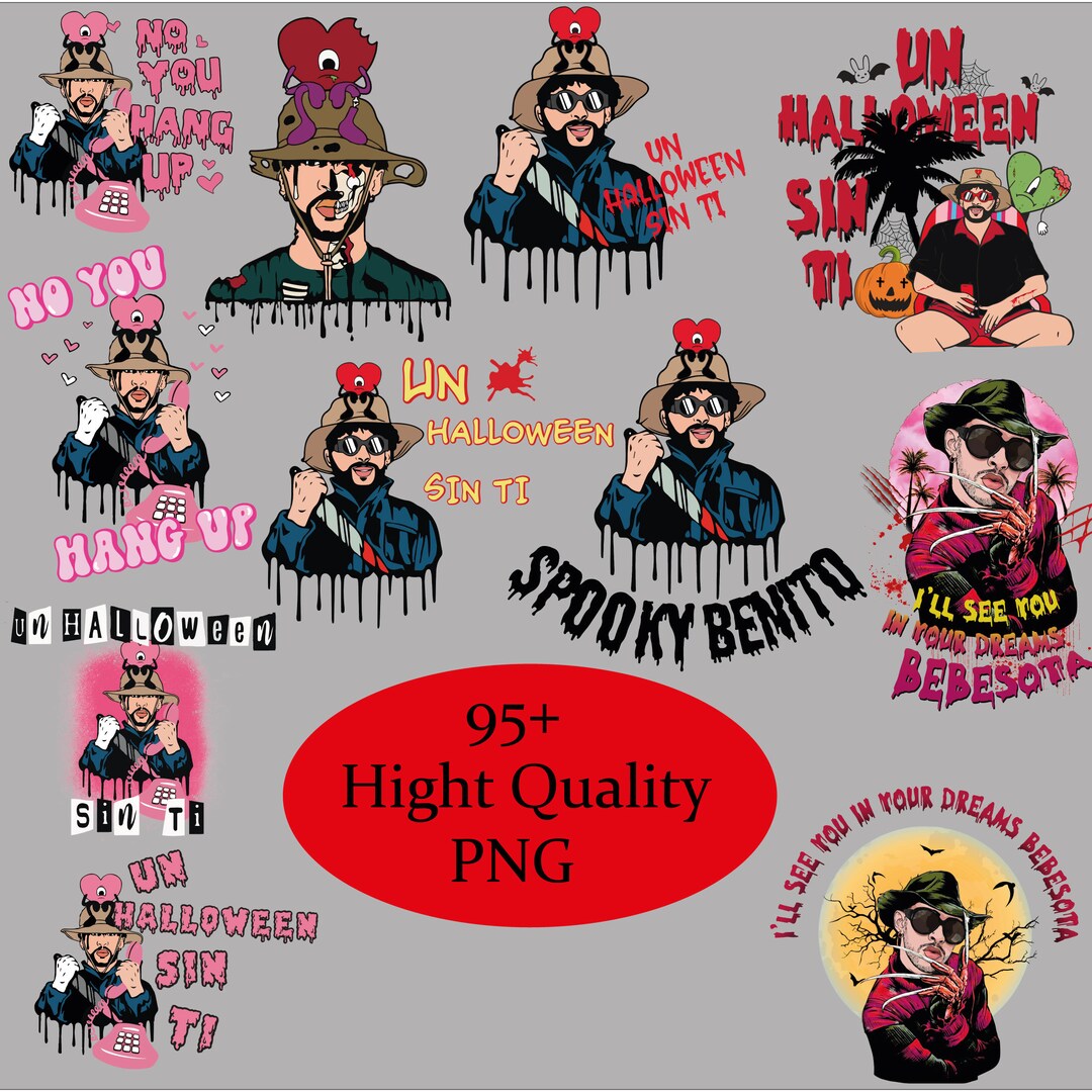 Halloween Benito SVG, Bad Bunny Png, Halloween Png, Halloween Benito ...