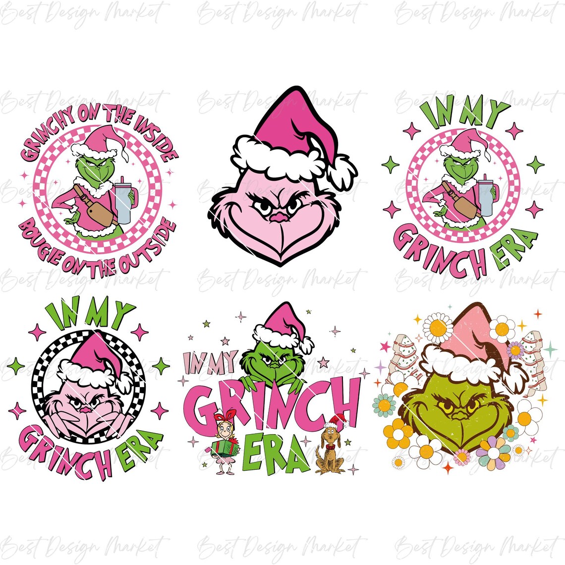 The Grnich Png Bundle, Merry Grnichmas Png, Retro Grinc Png, Christmas ...
