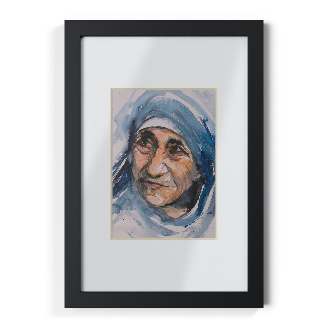 Mother Teresa | Saint Teresa of Calcutta Catholic Framed Posters, Black ...