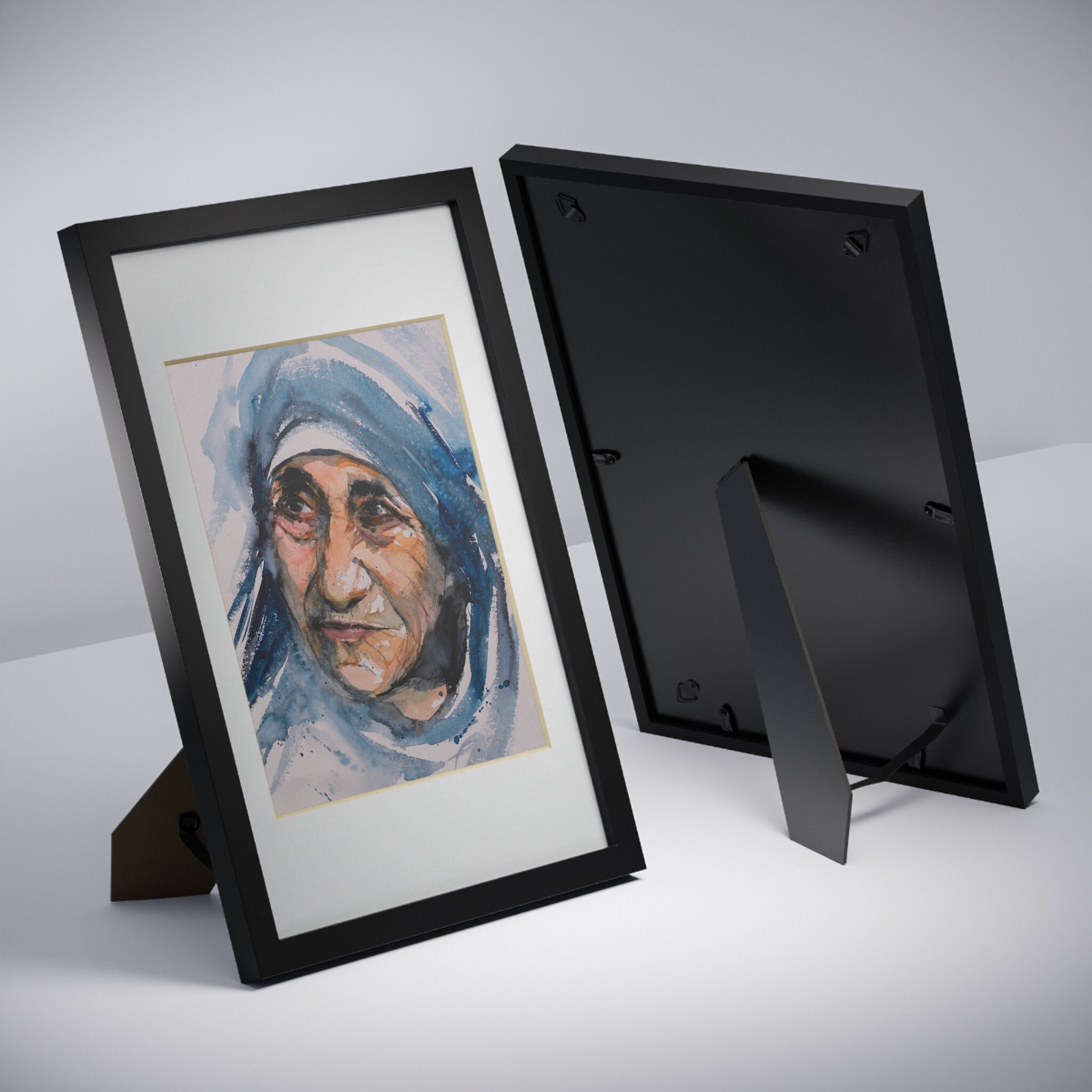 Mother Teresa Saint Teresa of Calcutta Catholic Framed Posters, Black - Etsy