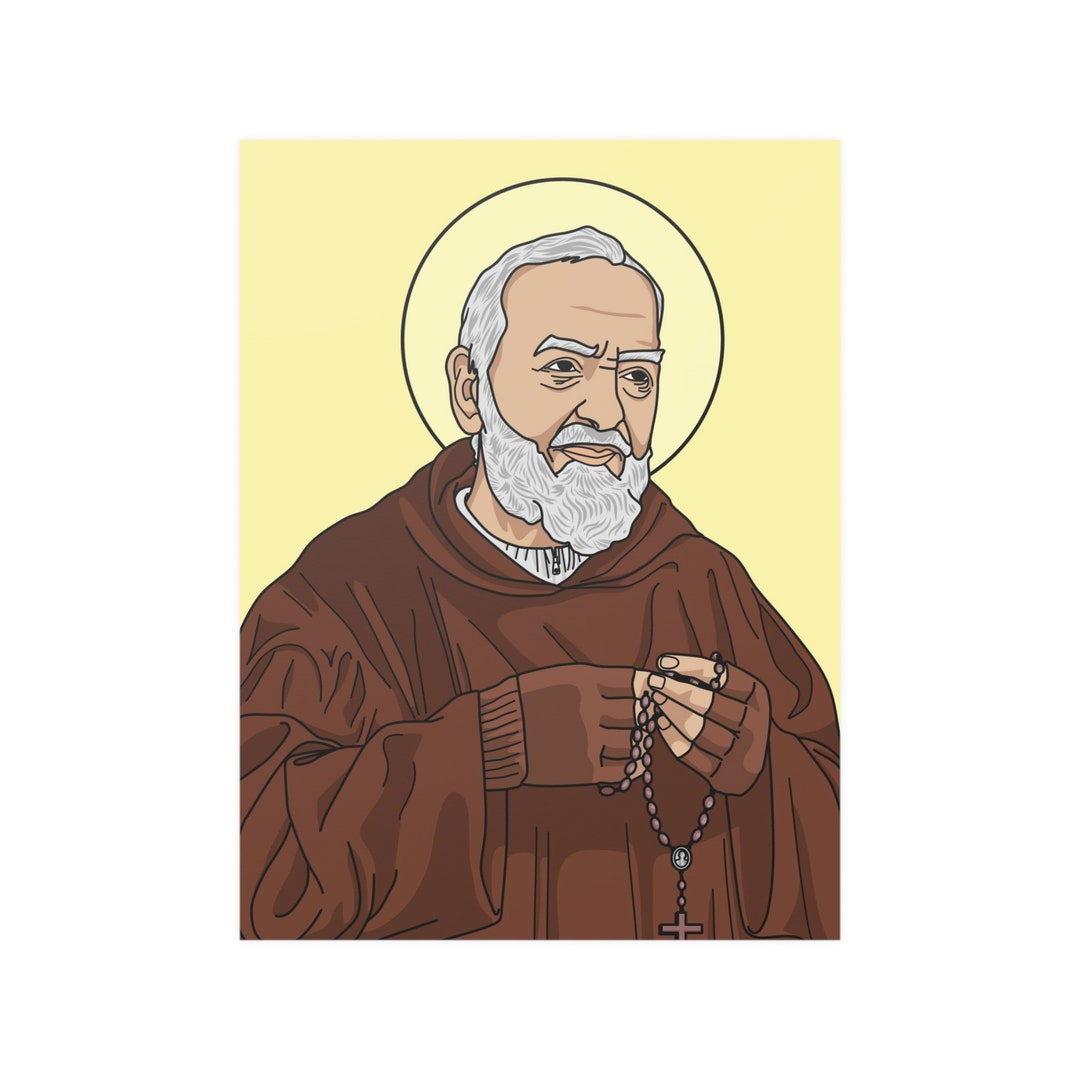 Saint Padre Pio Satin Posters (210gsm) - Etsy
