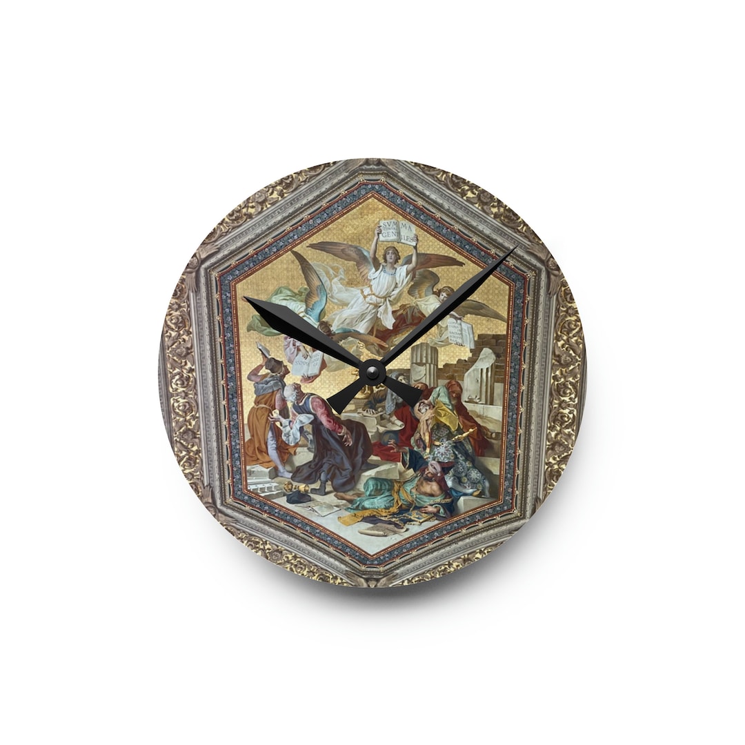 Angels and Gentiles Catholic Acrylic Wall Clock - Etsy