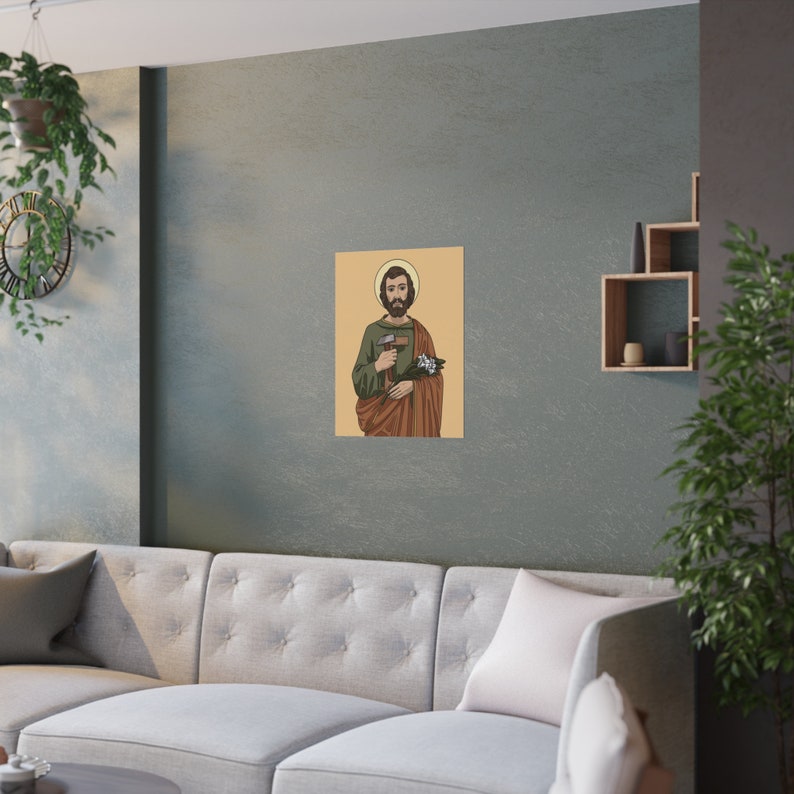 Saint Joseph the Worker Catholic Satin Posters (210gsm) - Etsy