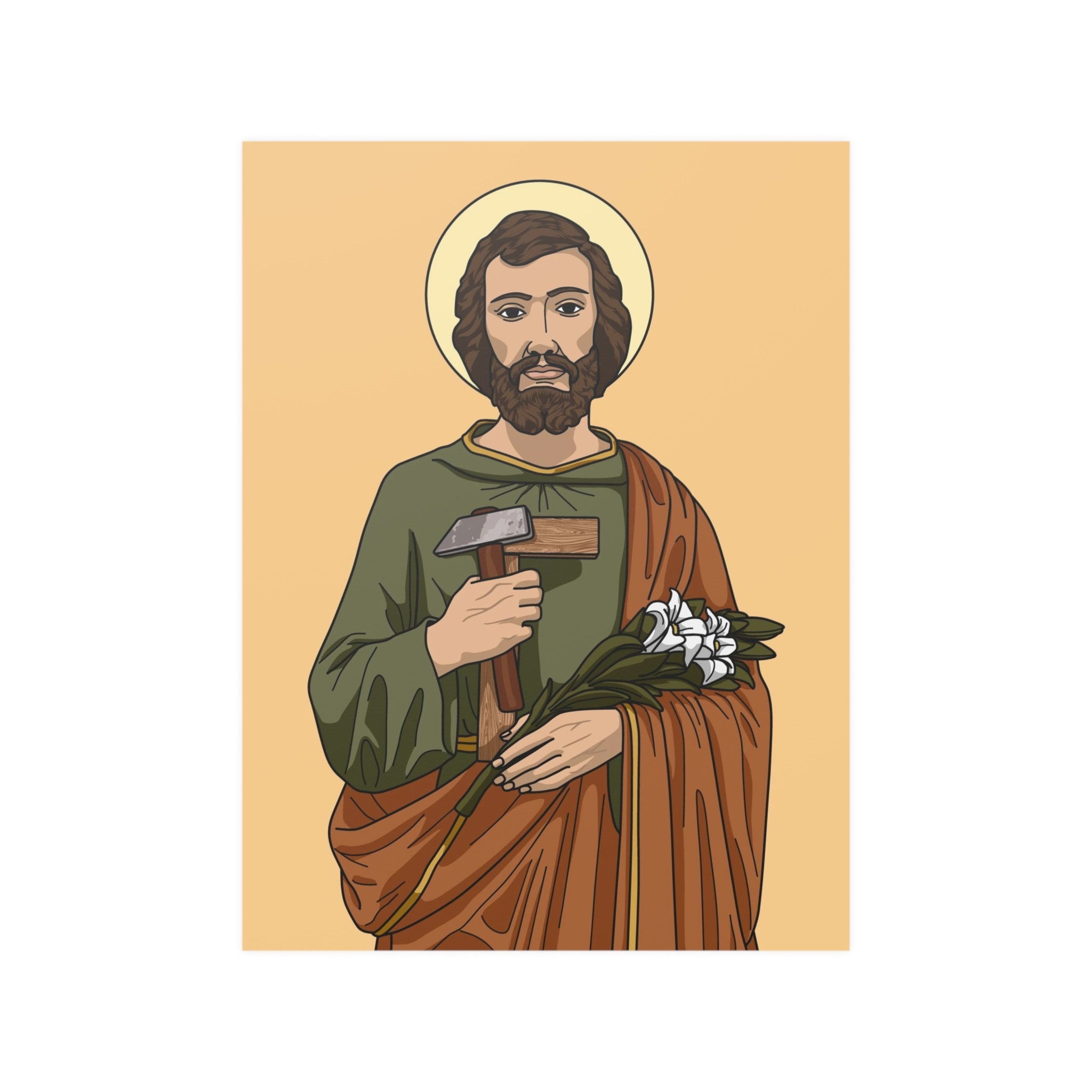 Saint Joseph the Worker Catholic Satin Posters (210gsm) - Etsy