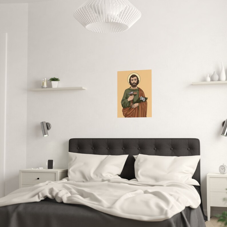 Saint Joseph the Worker Catholic Satin Posters (210gsm) - Etsy