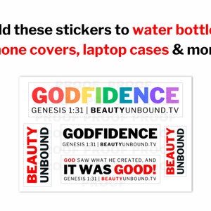 Set of 10 Catholic Christian Vinyl Stickers | Godfidence Inspirational ...