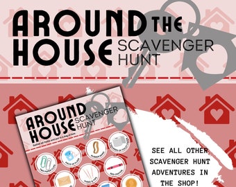 Printable Around the House Scavenger Hunt, Kids Treasure Hunt, Print at ...