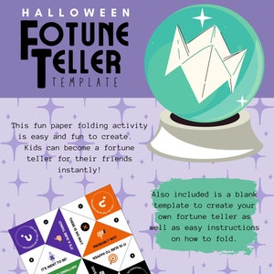 FORTUNE TELLER, Halloween Craft for Kids, Boredom Buster, Easy Kids ...