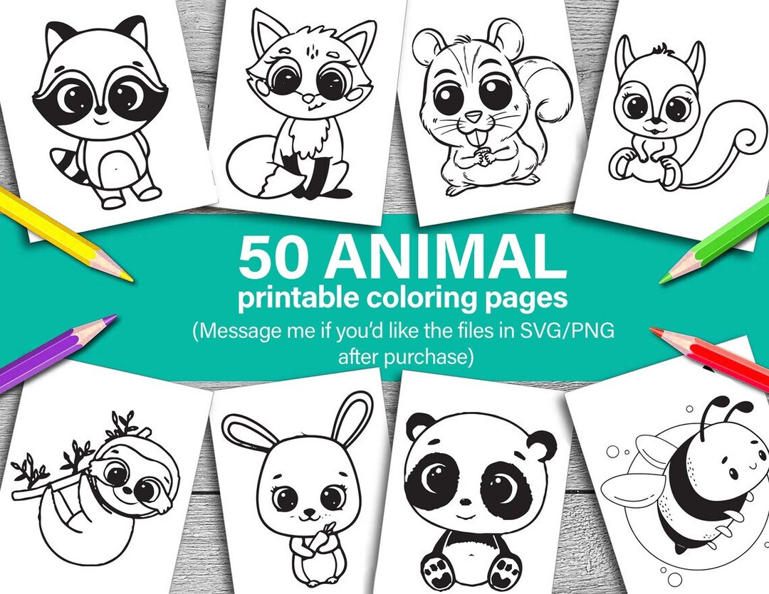 Kid's Digital Animals- Pet Coloring- Coloring Book-children's Digital ...