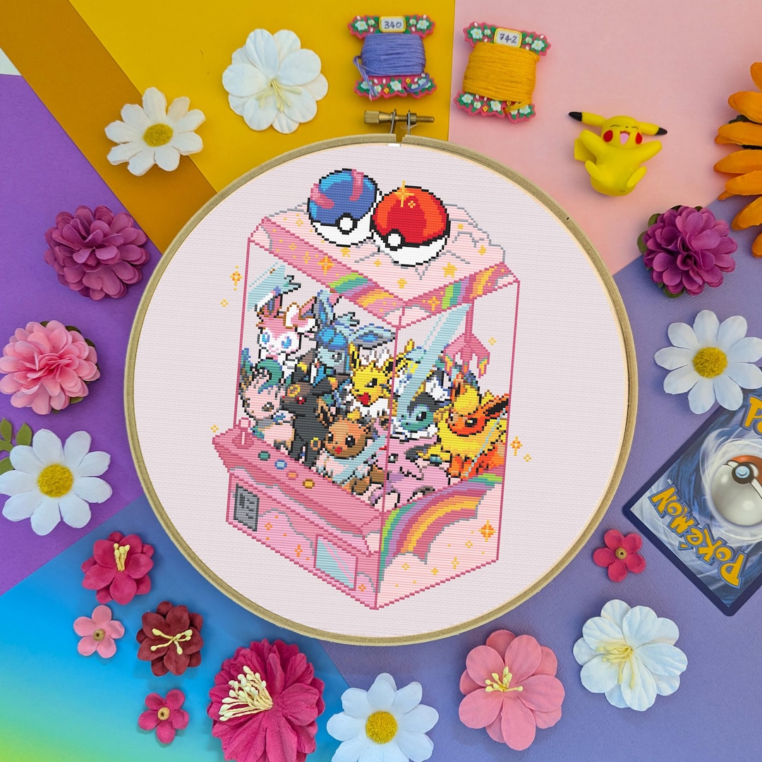 Pokemon Mega Claw Machine - Eeveelutions Pink Rainbow - Cute Dreamy ...