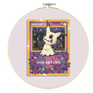 Pokemon Card Mimikyu Cute Cosy Gaming Spooky Cross Stitch Pattern ...