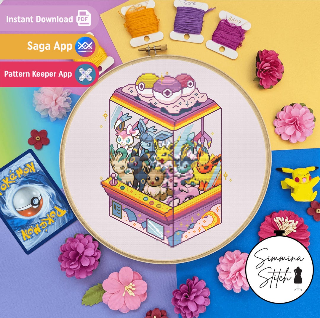 Pokemon Mega Claw Machine - Eeveelutions - Cute Dreamy Pastel Cross ...