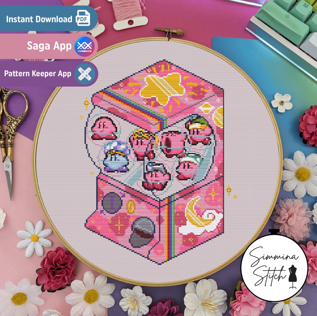 Kirby Gachapon Machine - Cute Cosy Gamer Cross Stitch Pattern - Digital ...