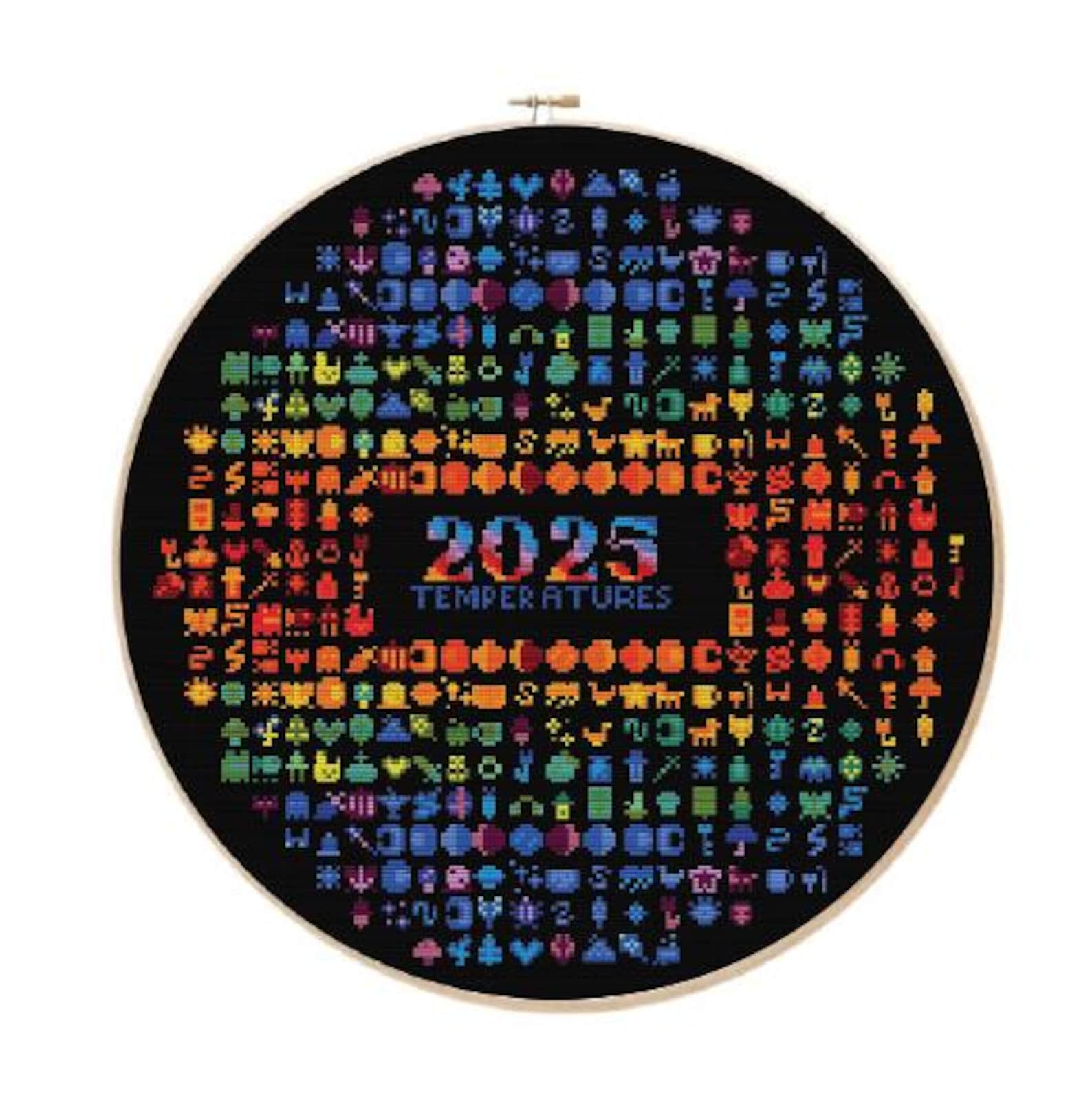Witchy Temperature Chart Minimum and Maximum Cross Stitch Pattern ...